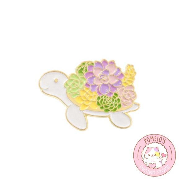 Pin Tortuga con Flores – Pomelo's